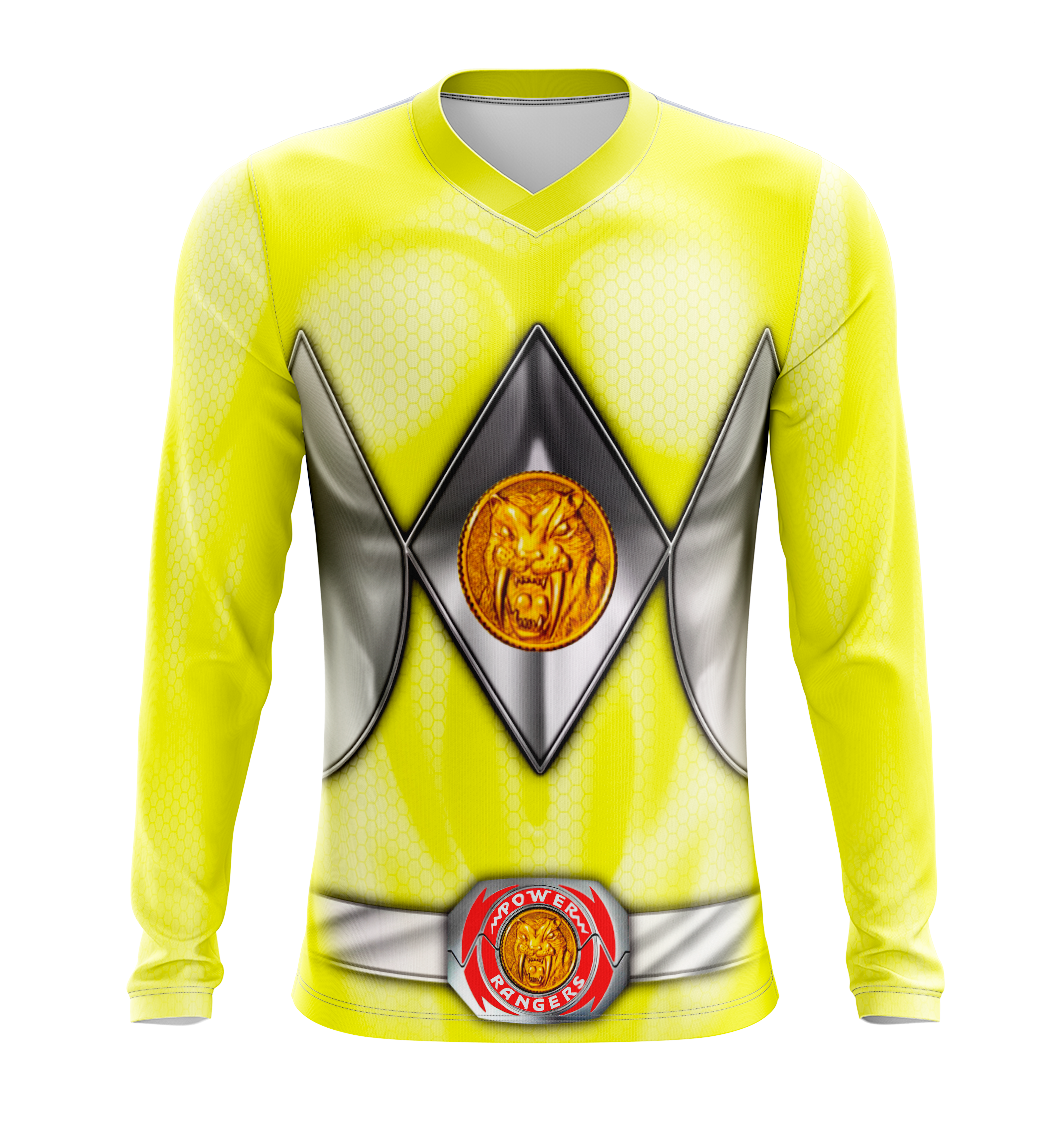 Camisa / Camiseta Power Rangers Mighty Morphin Ranger Amarelo - Manga
